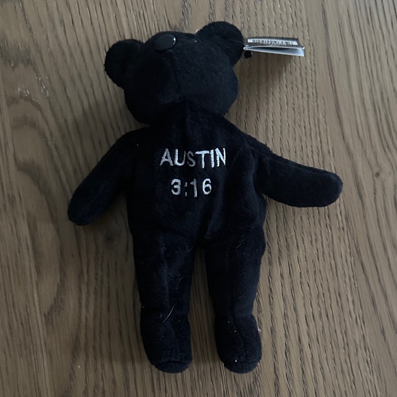 WWE | Toys | Wwe Stone Cold Steve Austin Collector Black Plush Bear Toy ...